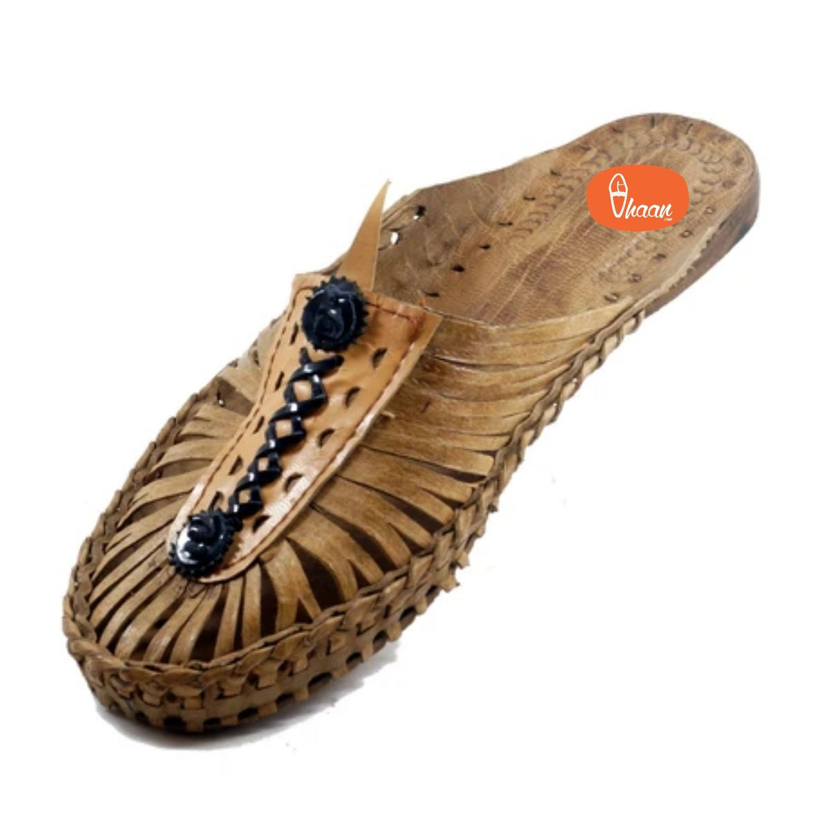 Handcrafted kolhapuri shoes for Women- Blue & Yellow | Vhaan