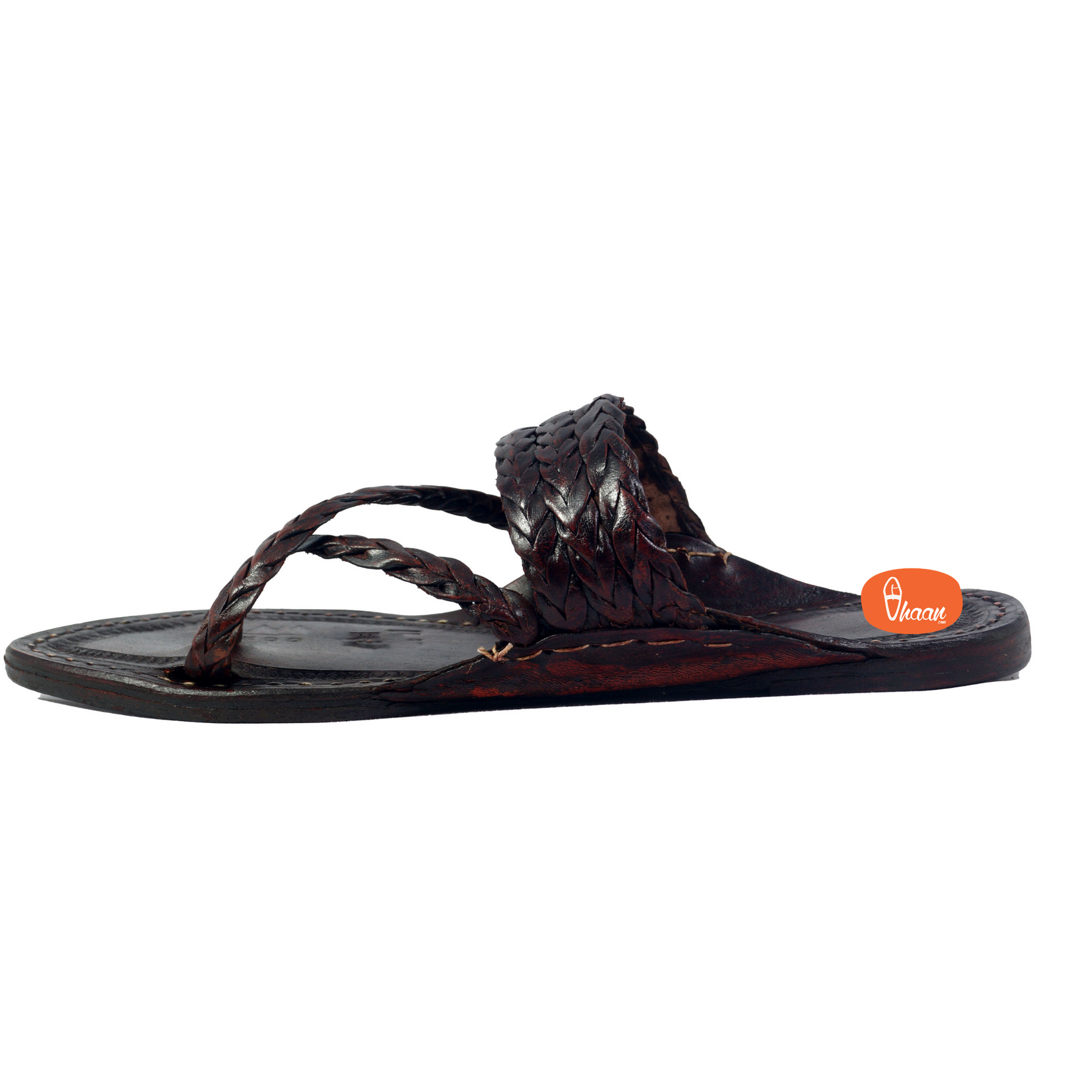 Dark Brown Special Cross Belt Kolhapuri Chappal For Men | Vhaan