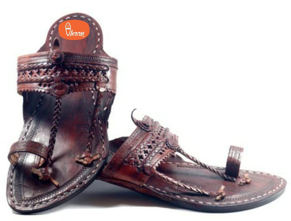 Authentic Pure Leather Men's Kolhapuri chappals under 1000